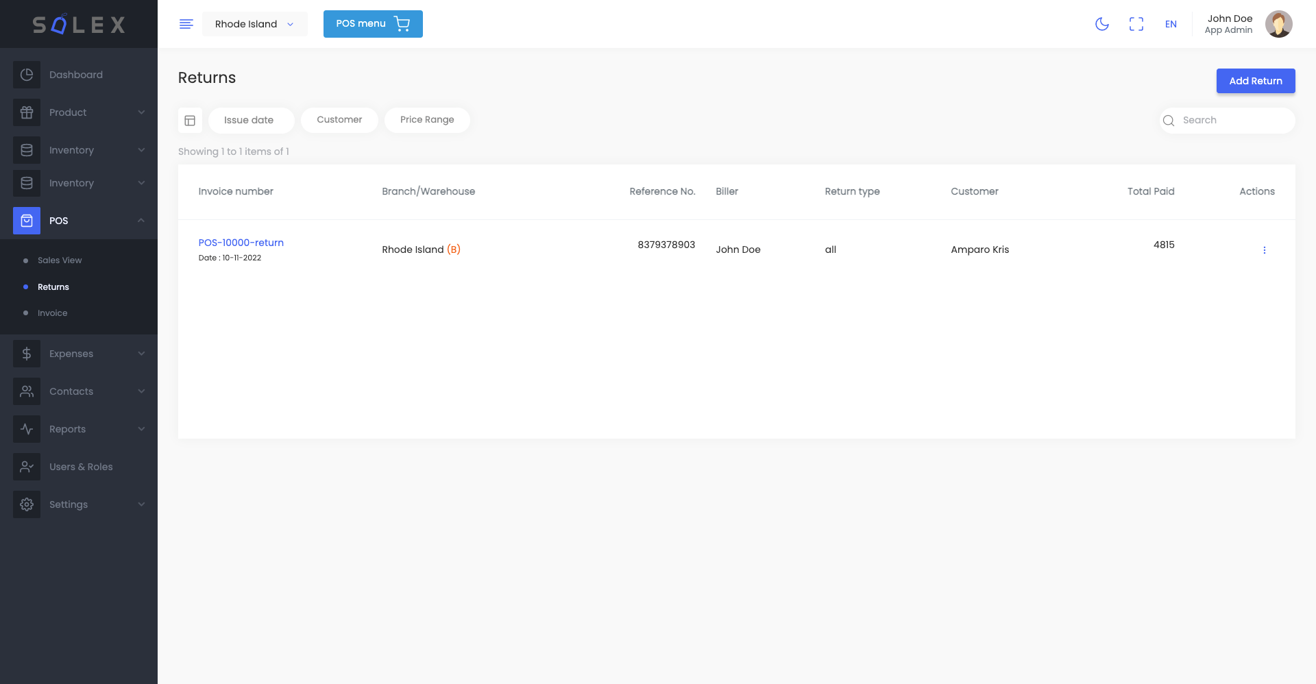 SALEX - POS with Inventory Management